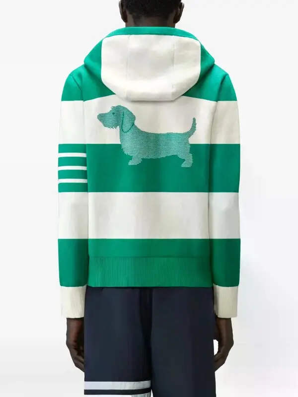 Thom Browne Hector 4-bar Hoodie - Green