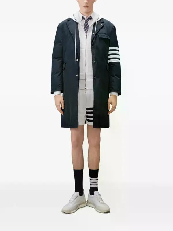 Thom Browne Loopback Stripe-detail Hoodie