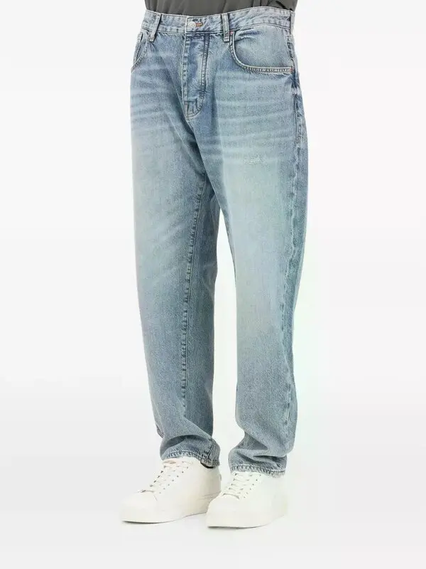 Armani Exchange Faded Effect Straight-leg Jeans - Blue