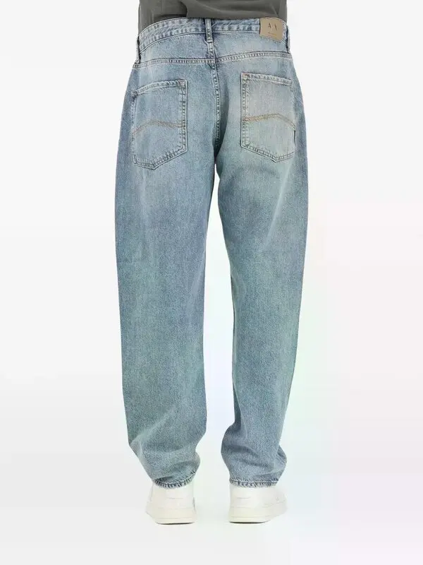Armani Exchange Faded Effect Straight-leg Jeans