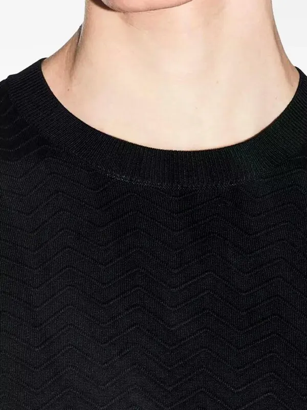 Armani Exchange Zigzag Knit Sweater