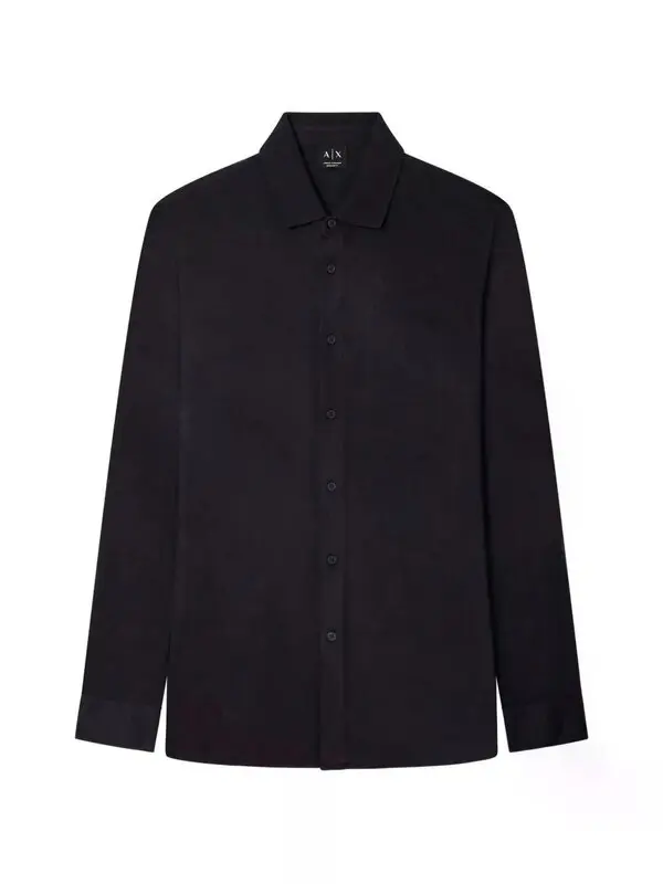 Armani Exchange Logo-embroidered Long-sleeve Shirt
