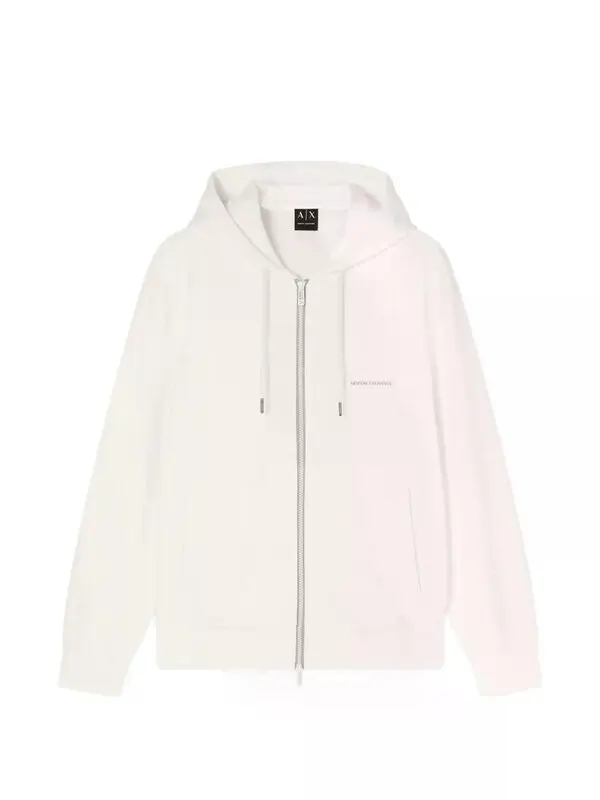 Armani Exchange Logo Patch Zip-up Hoodie
