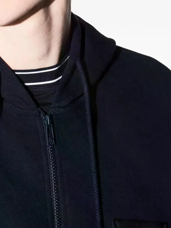 Armani Exchange Logo Patch Zip-up Hoodie