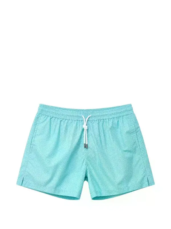 Fedeli Micro-patterned Drawstring Swim Shorts