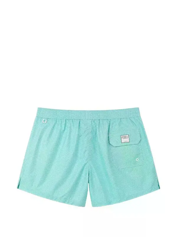 Fedeli Micro-patterned Drawstring Swim Shorts