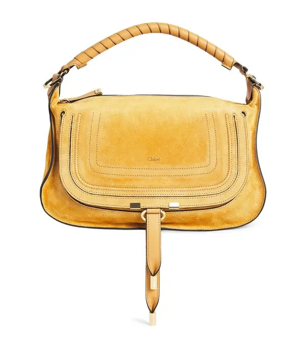Chloé Small Suede Marcie Shoulder Bag - Orange