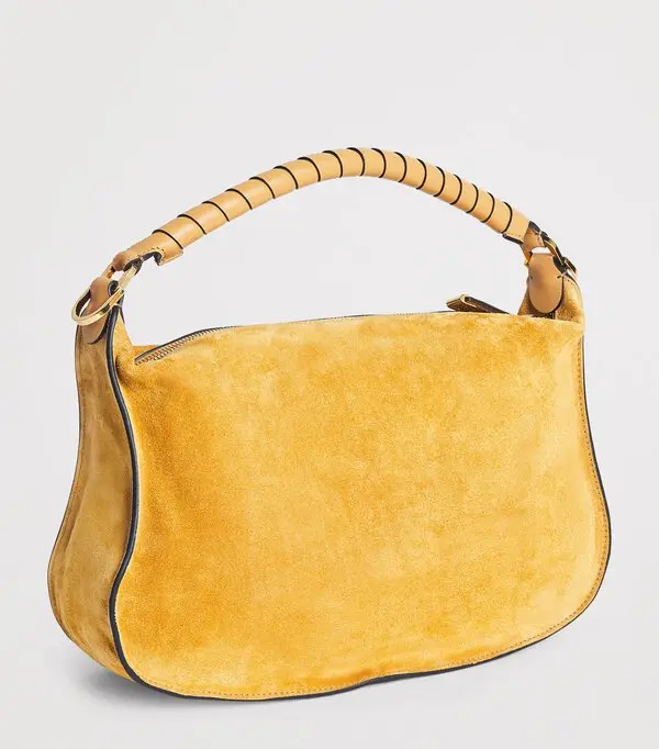 Chloé Small Suede Marcie Shoulder Bag - Orange