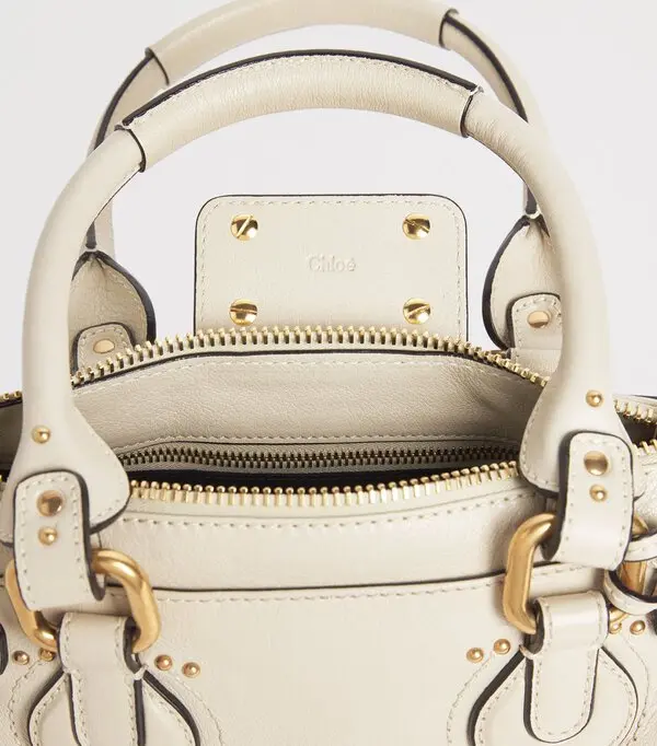 Chloé Small Leather Paddington Top-handle Bag - Beige