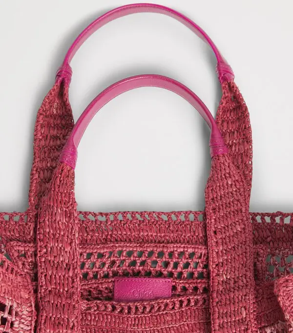 Chloé Raffia East-west Tote Bag - Orange
