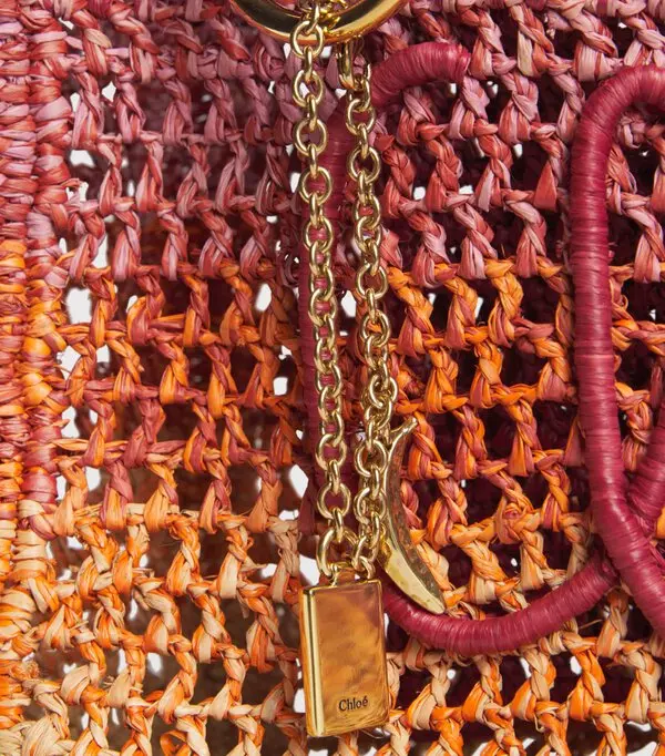 Chloé Raffia East-west Tote Bag - Orange