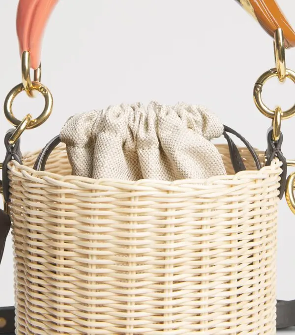 Chloé Small Woven Tropics Bucket Bag - Beige