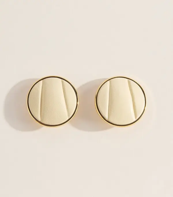 Chloé Pleats Leather Clip-on Earrings - Red