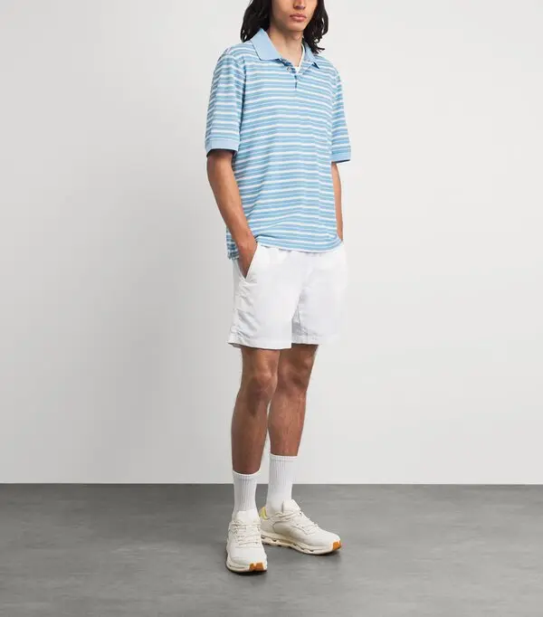 MANORS Piqué Stripe Goat Polo Shirt