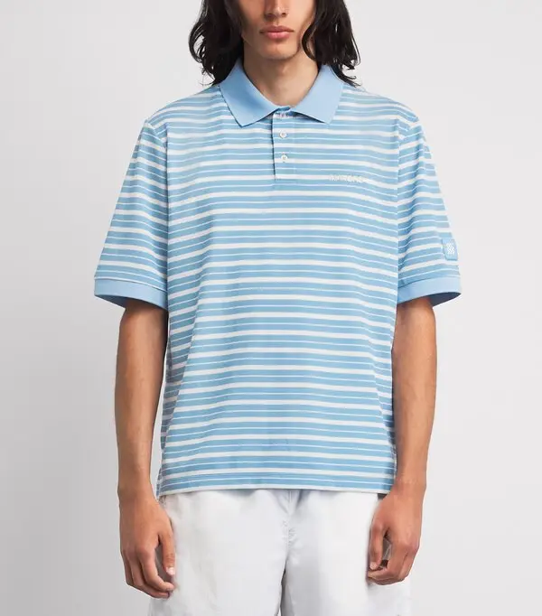 MANORS Piqué Stripe Goat Polo Shirt