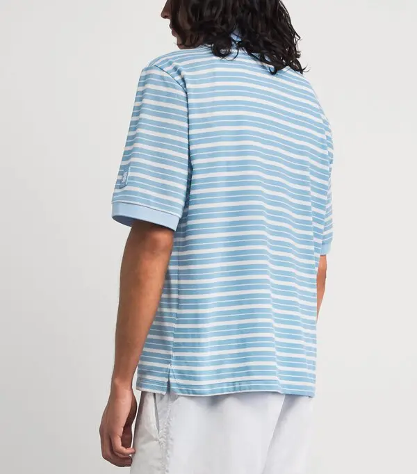 MANORS Piqué Stripe Goat Polo Shirt