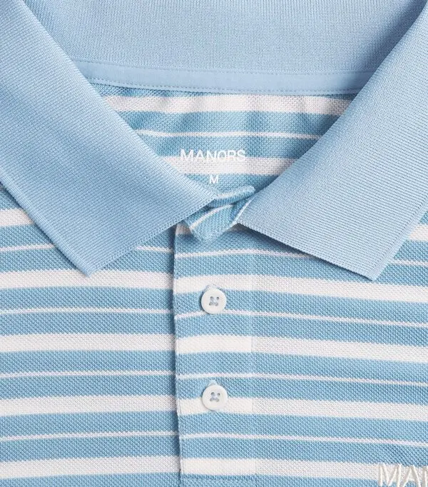 MANORS Piqué Stripe Goat Polo Shirt