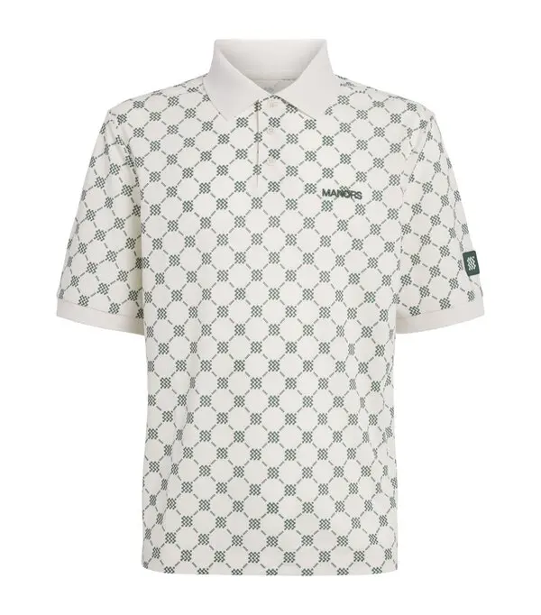 MANORS Piqué Monogram Goat Polo Shirt