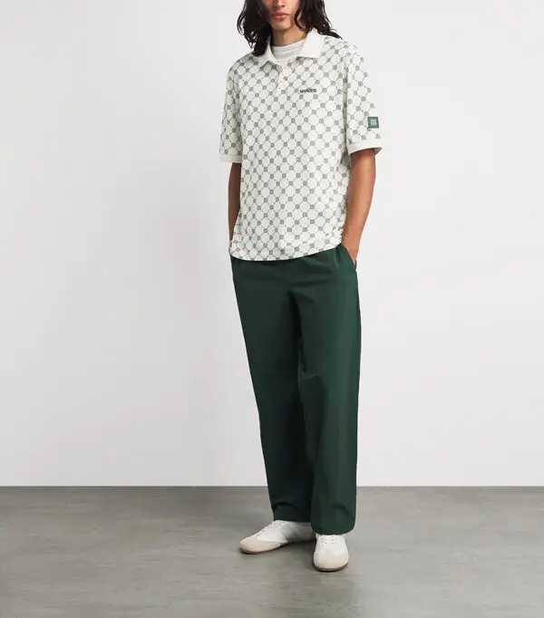 MANORS Piqué Monogram Goat Polo Shirt