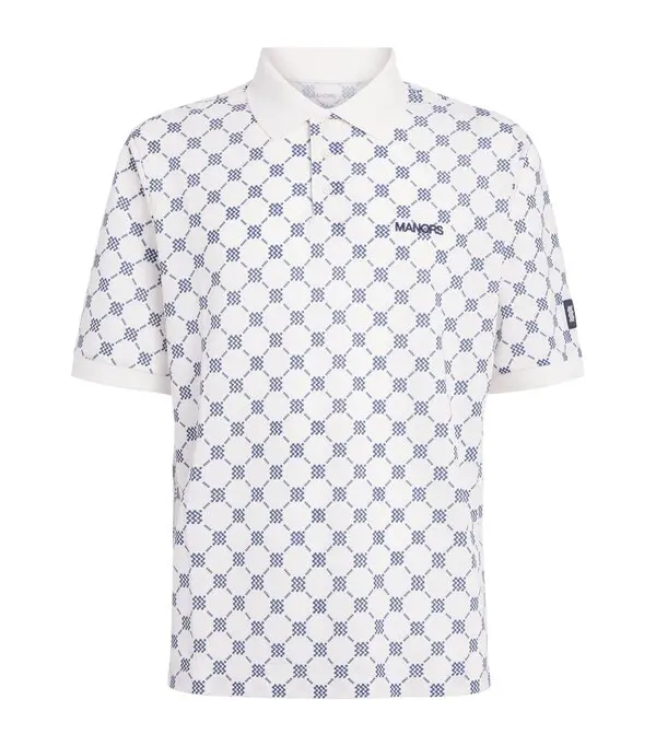 MANORS Piqué Monogram Goat Polo Shirt - Ivory