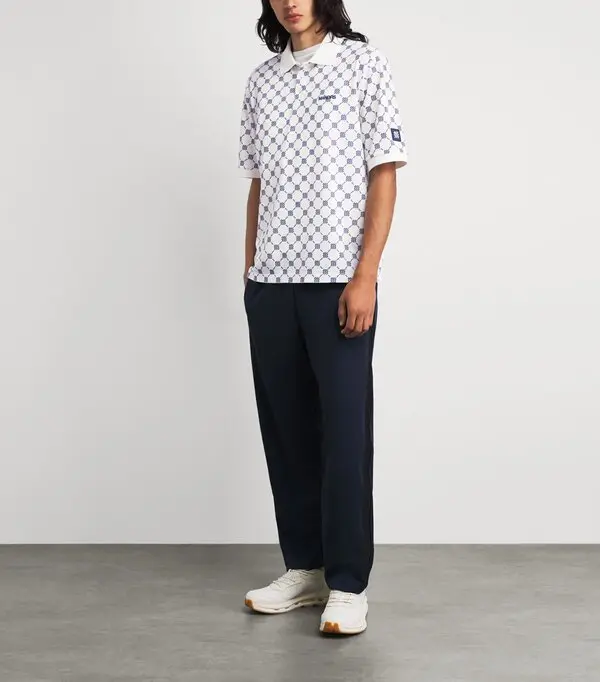 MANORS Piqué Monogram Goat Polo Shirt - Ivory