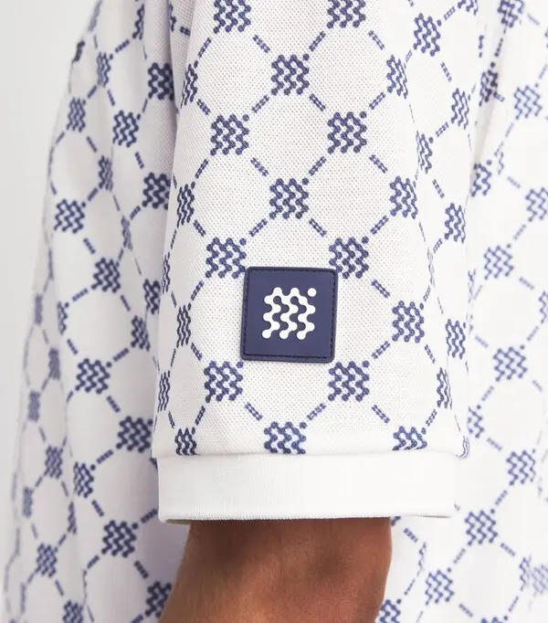 MANORS Piqué Monogram Goat Polo Shirt - Ivory