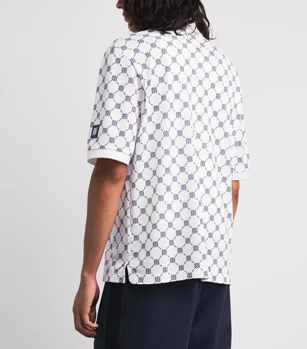 MANORS Piqué Monogram Goat Polo Shirt - Ivory