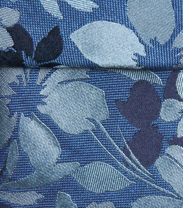 Isaia Silk-linen Jacquard Neck Tie