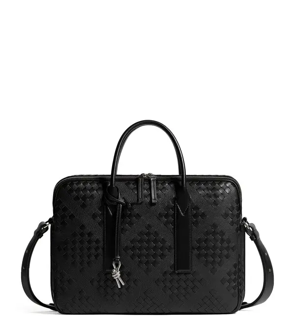 Bottega Veneta Getaway Briefcase - Grey