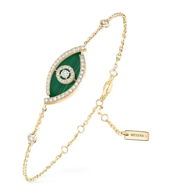 Messika Lucky Eye Yellow And Malachite Bracelet - Gold