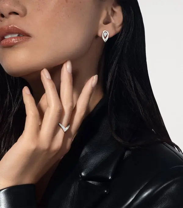 Messika Fiery White Gold And Diamond Stud Earrings