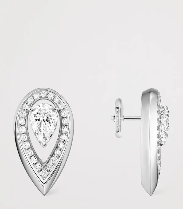 Messika Fiery White Gold And Diamond Stud Earrings