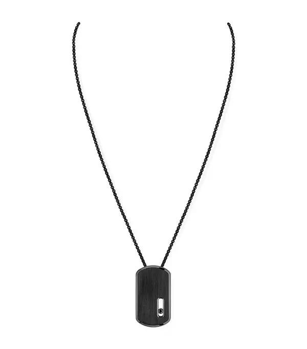 Messika Move Titanium And Diamond Pendant Necklace - Black