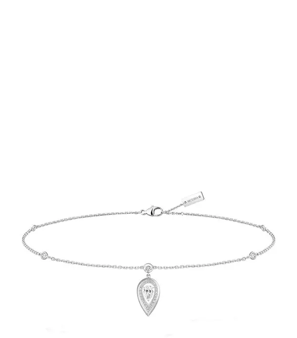Messika White Gold And Diamond Anklet - Silver
