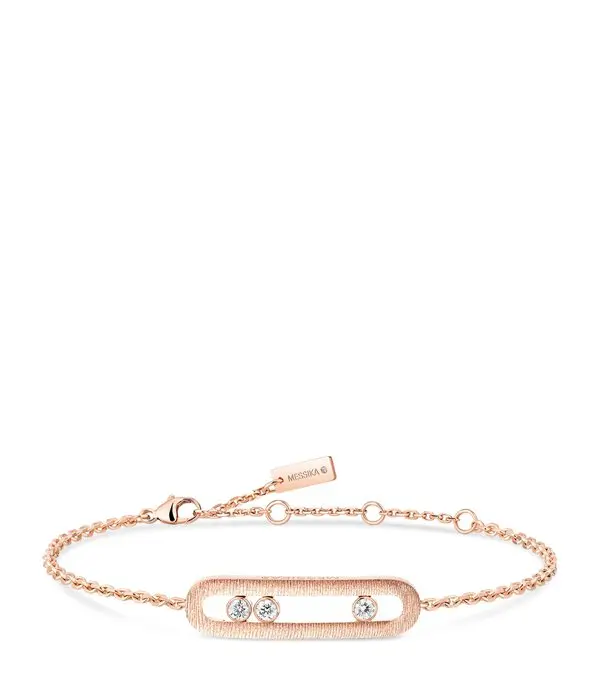 Messika Move Classique Pink Gold And Diamond Bracelet - Rose Gold
