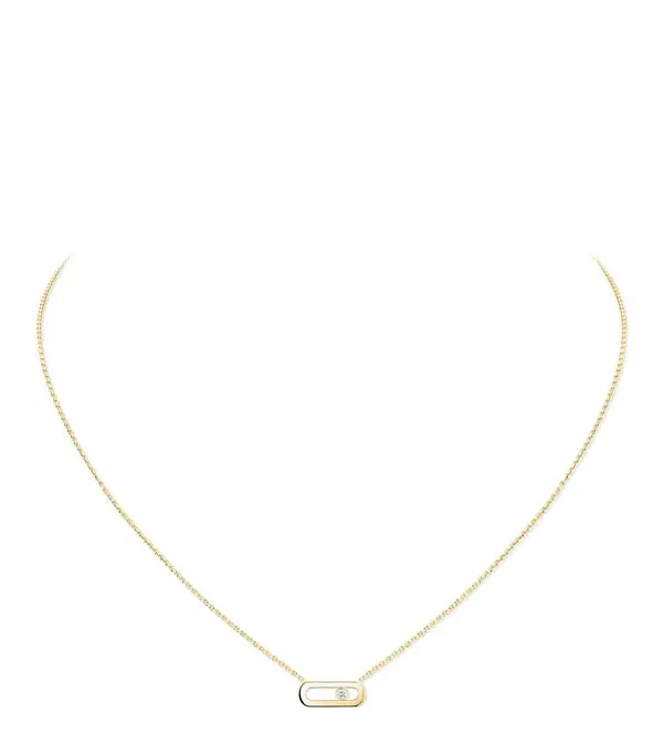 Messika Move Uno Diamond Necklace In Yellow - Gold