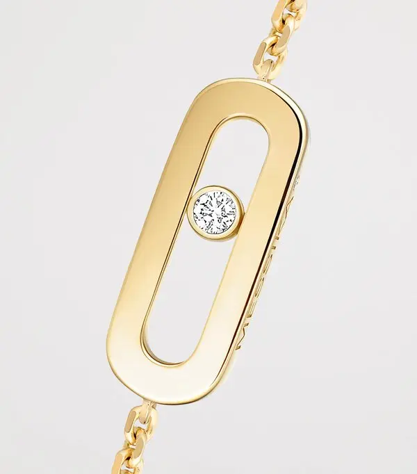 Messika Move Uno Yellow And Diamond Chain Bracelet