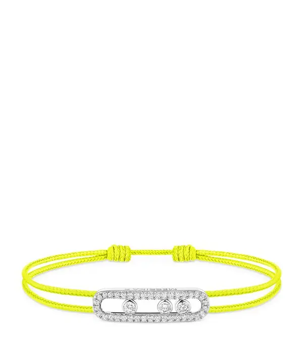 Messika Care White Gold And Diamond Pavé Bracelet - Silver