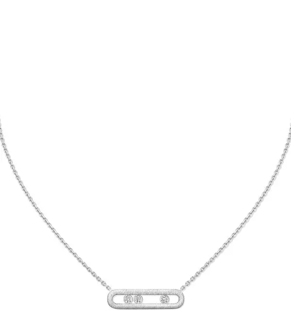 Messika Move Classique 18k White Gold Diamond Necklace - Silver