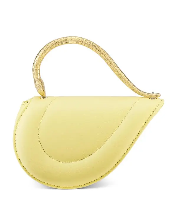 BVLGARI Mini Leather Serpenti Top-handle Bag - Yellow