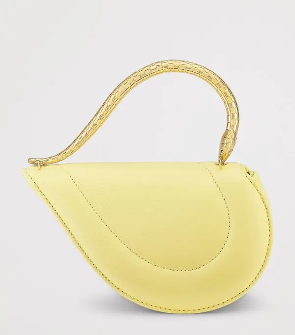 BVLGARI Mini Leather Serpenti Top-handle Bag - Yellow
