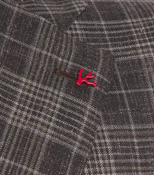 Isaia Wool-cashmere-silk-linen Check Blazer