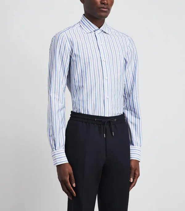 Isaia Cotton Stripe Shirt