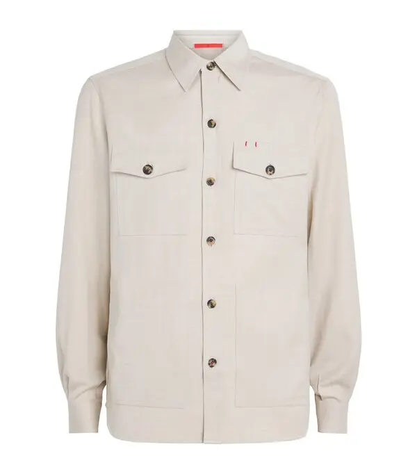 Isaia Wool-blend Overshirt