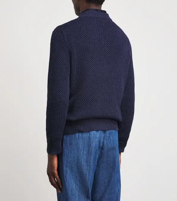 Isaia Silk-cotton V-neck Sweater