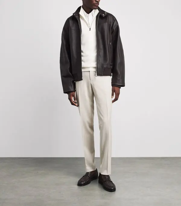 Isaia Silk-cashmere Quarter-zip Sweater