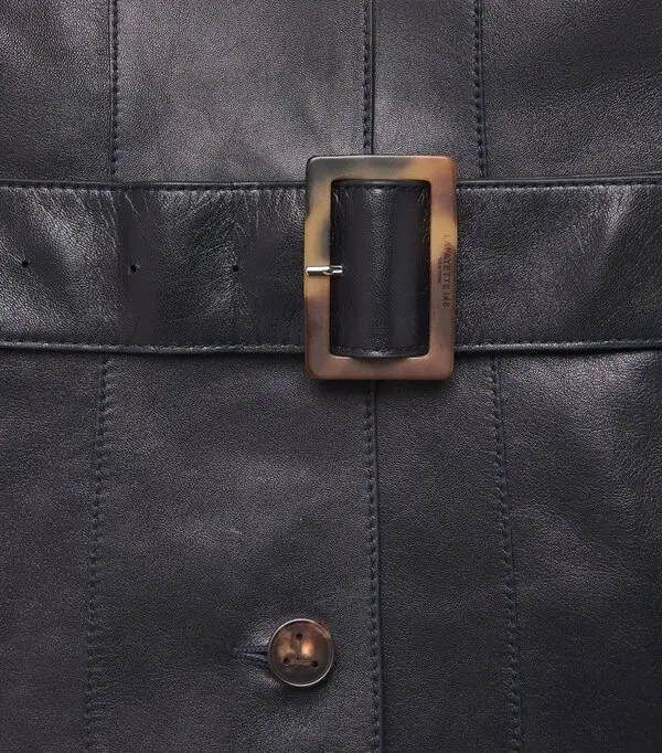 Lafayette 148 New York Lambskin Belted Jacket