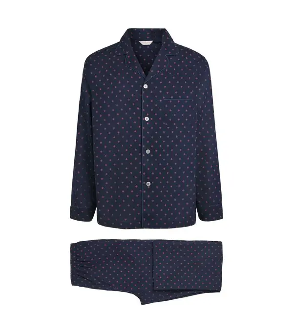 Derek Rose Nelson Classic Pyjama Set - Navy