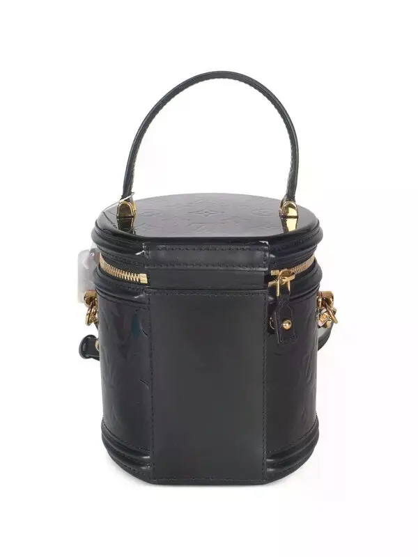 LOUIS VUITTON Monogram Vernis Cannes Leather Handbag - Black