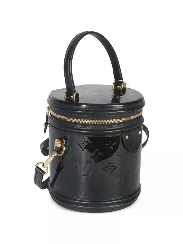 LOUIS VUITTON Monogram Vernis Cannes Leather Handbag - Black